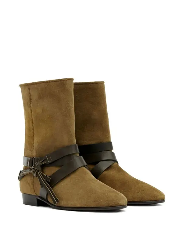 Isabel Marant Étoile Rejen Boots With Leather Straps And Tassel Detail - Brown