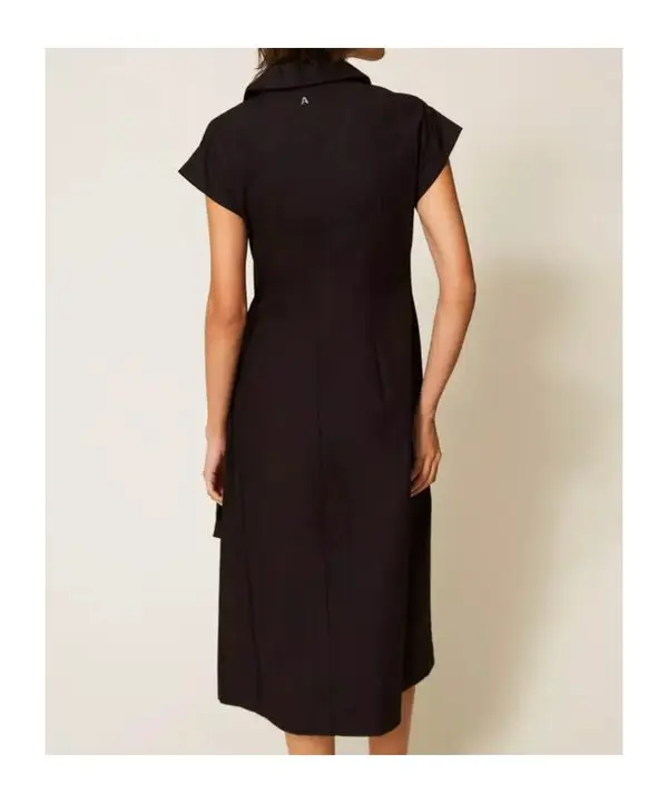 TWINSET Double-breasted Dress With Side Buckle Detail