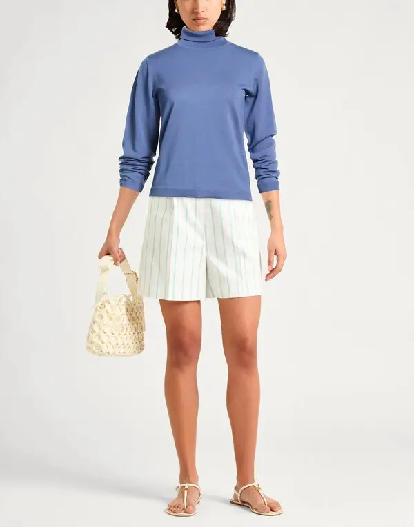 Max Mara Solid Color Knitted Turtleneck Top