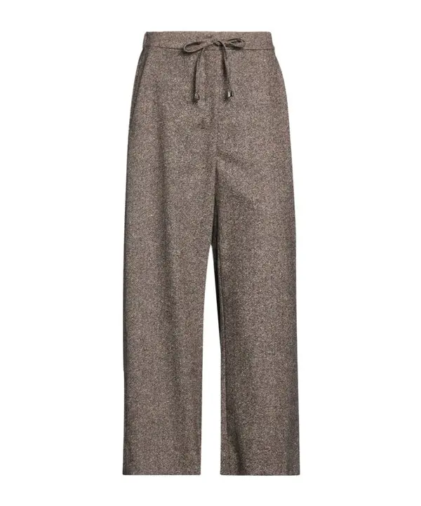 Max Mara Speckled High-waisted Wide-leg Trousers