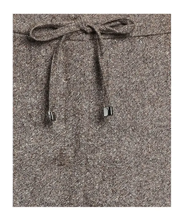 Max Mara Speckled High-waisted Wide-leg Trousers