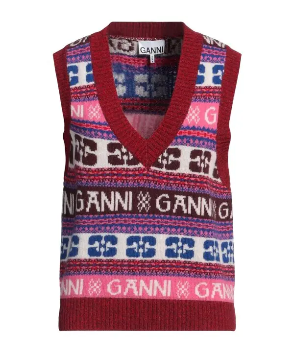 GANNI Colorful Sleeveless Knit Top