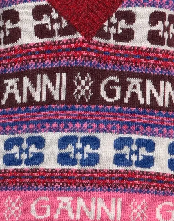 GANNI Colorful Sleeveless Knit Top