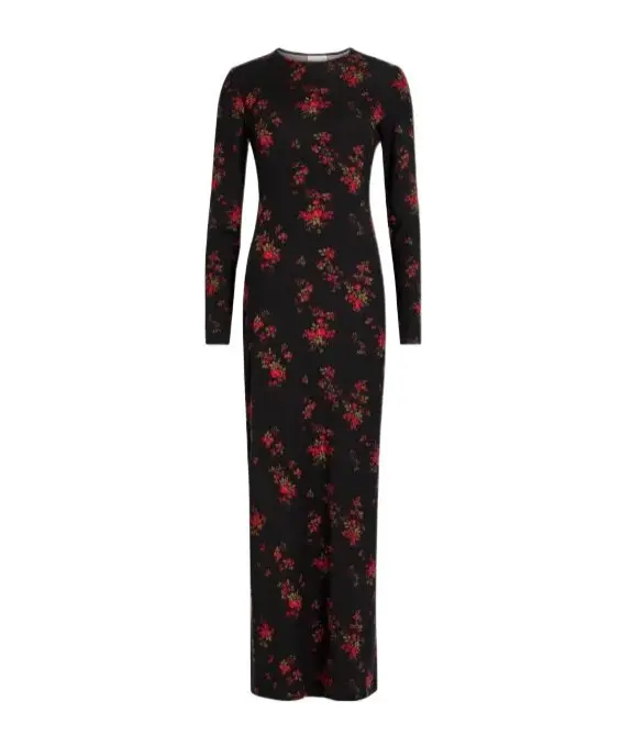 REFORMATION Floral Print Maxi Dress - Black