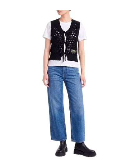 GANNI Solid Color Sleeveless Knit Top