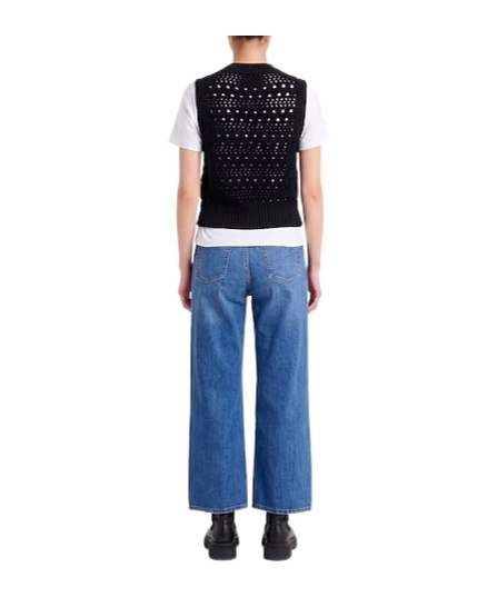 GANNI Solid Color Sleeveless Knit Top