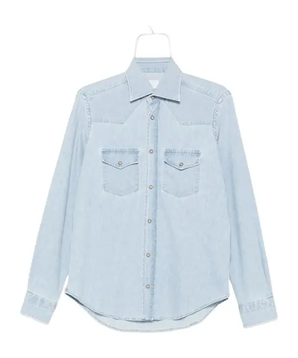 Eleventy Double-pocket Denim Shirt