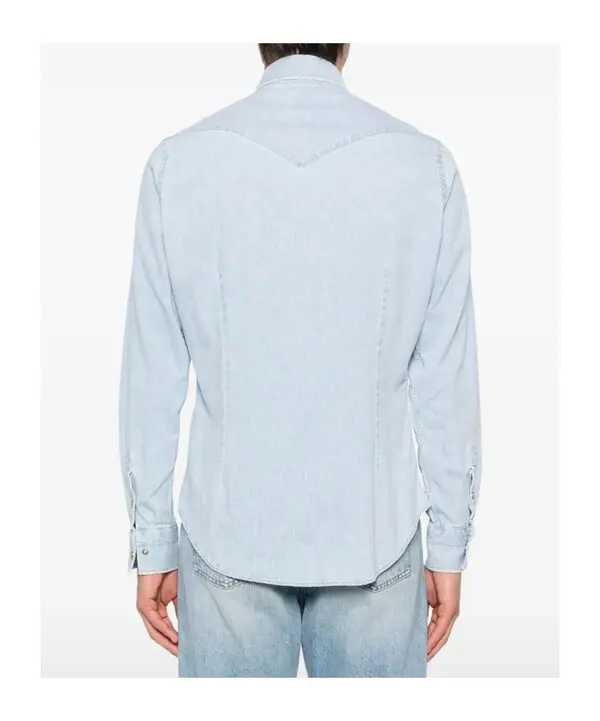 Eleventy Double-pocket Denim Shirt
