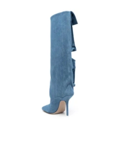 Attico Sienna 105mm Denim Boots