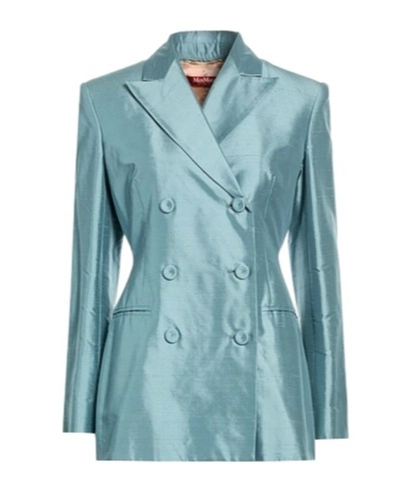 Max Mara Double-breasted Blazer In Shantung