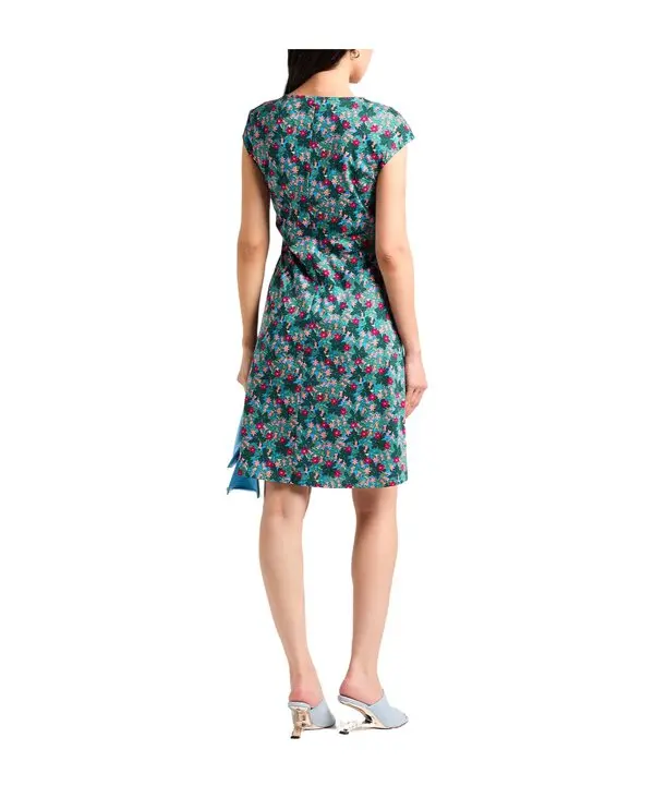 Max Mara V-neck Short-sleeve Floral Dress