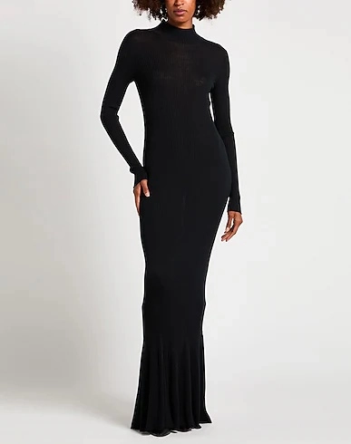 Balenciaga Cashmere Ribbed-knit Long-sleeve Turtleneck Dress