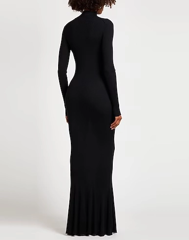 Balenciaga Cashmere Ribbed-knit Long-sleeve Turtleneck Dress