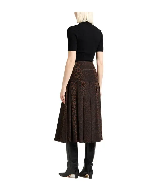 Balenciaga High-waisted Leopard-print Midi Skirt
