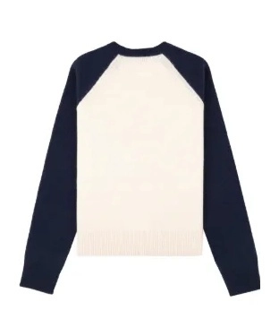 SPORTY  RICH Sporty & Rich Embroidered Raglan Sleeve Sweater