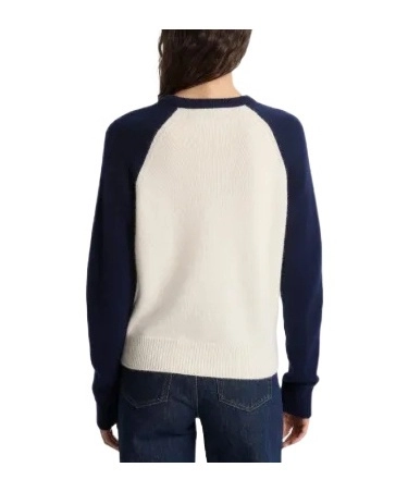 SPORTY  RICH Sporty & Rich Embroidered Raglan Sleeve Sweater