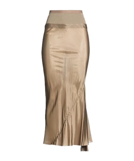 Rick Owens Satin Flared Skirt