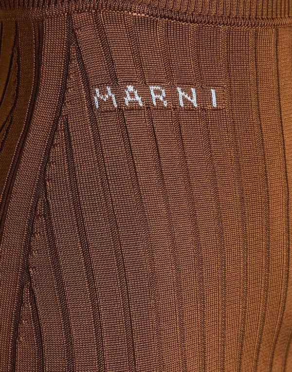 Marni Solid Color Knitted Pencil Skirt