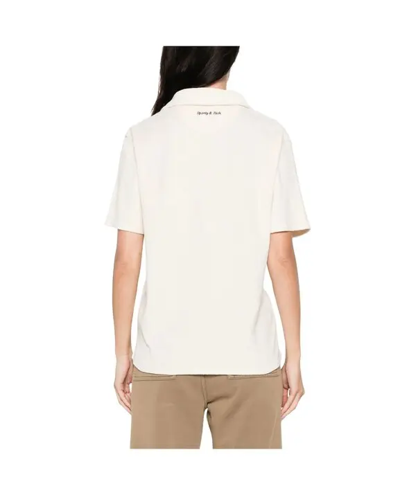 SPORTY  RICH Sporty & Rich Eden Script Polo Shirt