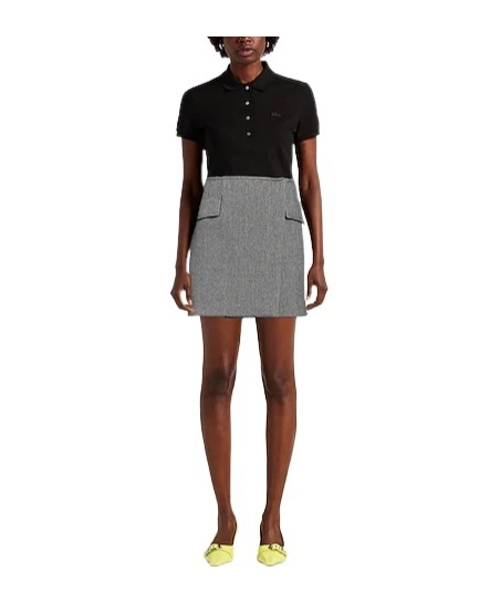 Sportmax Wool Twill Herringbone Wrap Skirt