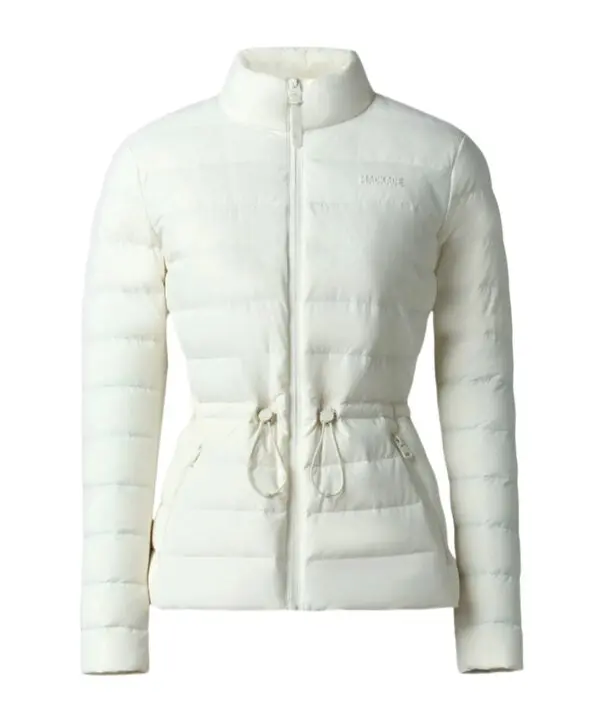 Mackage Jacyey City Quilted Drawstring Jacket - White