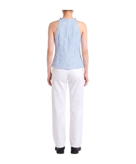 GANNI Jacquard Sleeveless Halter Neck Top