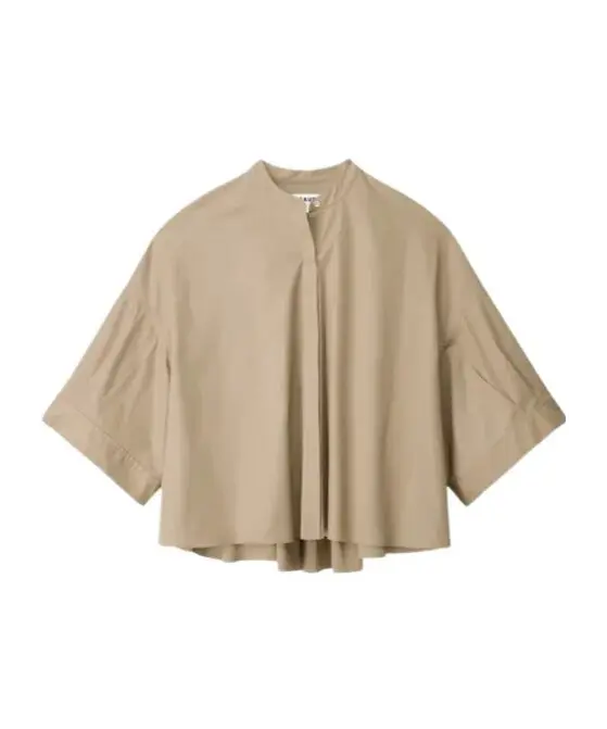 Staud Enzo Pleated Top - Nude