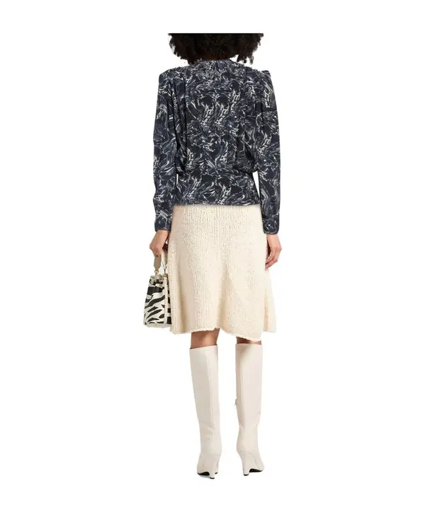 Isabel Marant Étoile Marble-print Long-sleeve Blouse