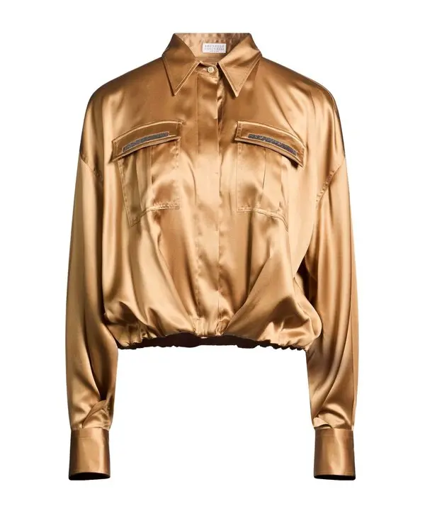 Brunello Cucinelli Solid-color Comfortable Embroidered Blouse