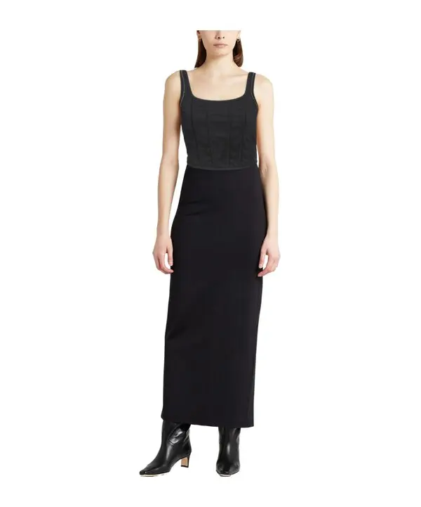 Brunello Cucinelli Cropped Square-neck Corset Top
