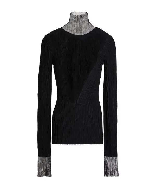 Sportmax Solid Color Turtleneck Long-sleeve Knit Sweater