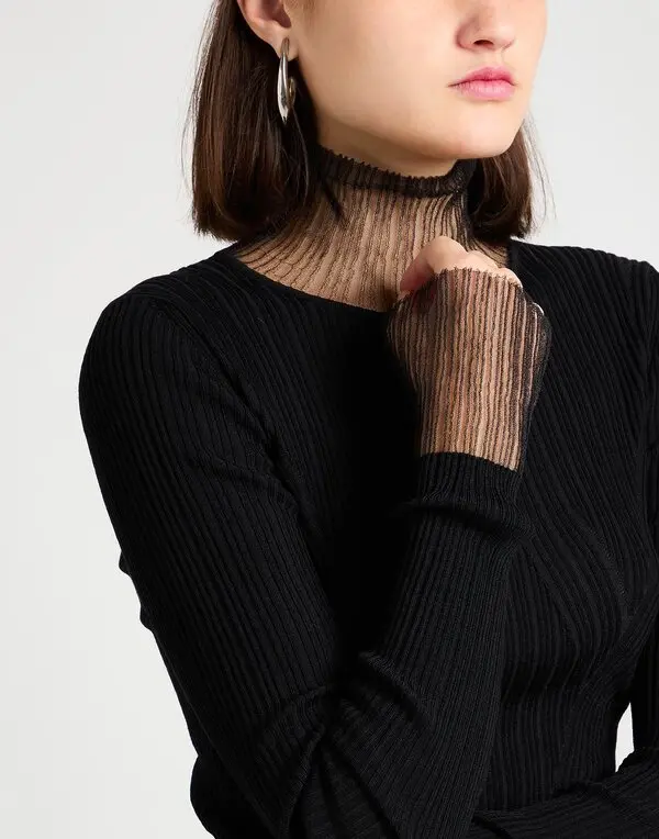 Sportmax Solid Color Turtleneck Long-sleeve Knit Sweater