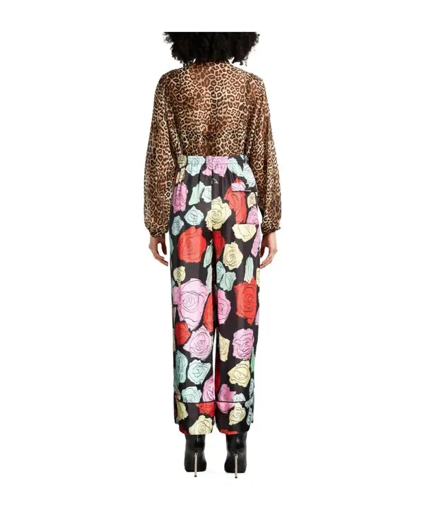 Marni Floral-print Wide-leg Twill Trousers