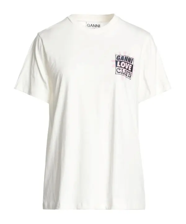 GANNI Solid Color Short-sleeved Shirt
