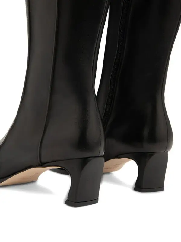 By Far Nieves Square-toe Leather Ankle Boots