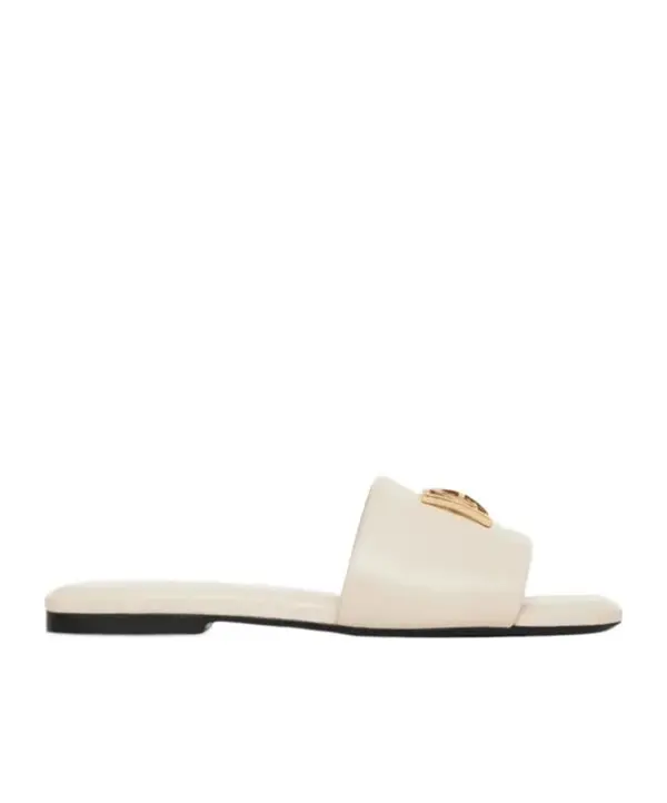 ANINE BING Square-toe Logo Leather Sandals