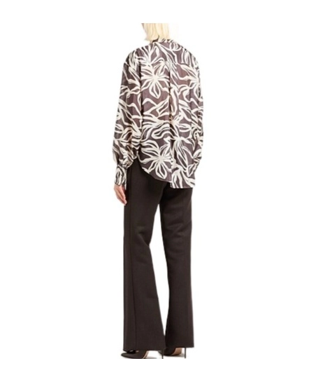 Brunello Cucinelli Two-tone Satin Long-sleeve Shirt
