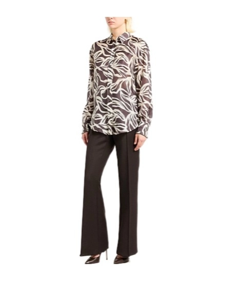 Brunello Cucinelli Two-tone Satin Long-sleeve Shirt