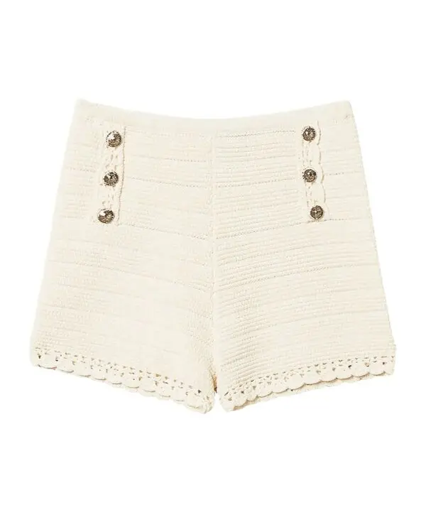 TWINSET Crochet Detailed Knitted Shorts