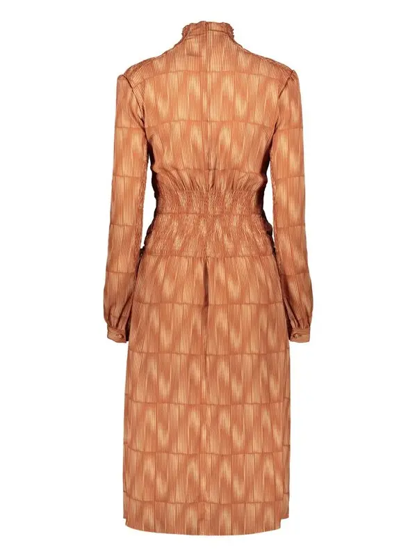 LOW CLASSIC Printed High Neck Long Sleeve Dress