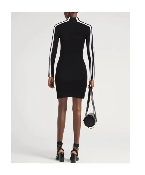Balenciaga Ribbed Fitted Knit Mini Dress
