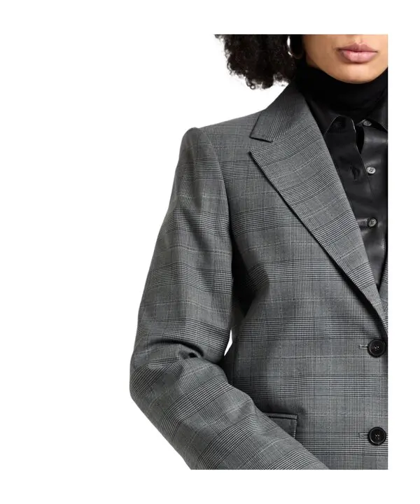 Max Mara Grey Check Blazer