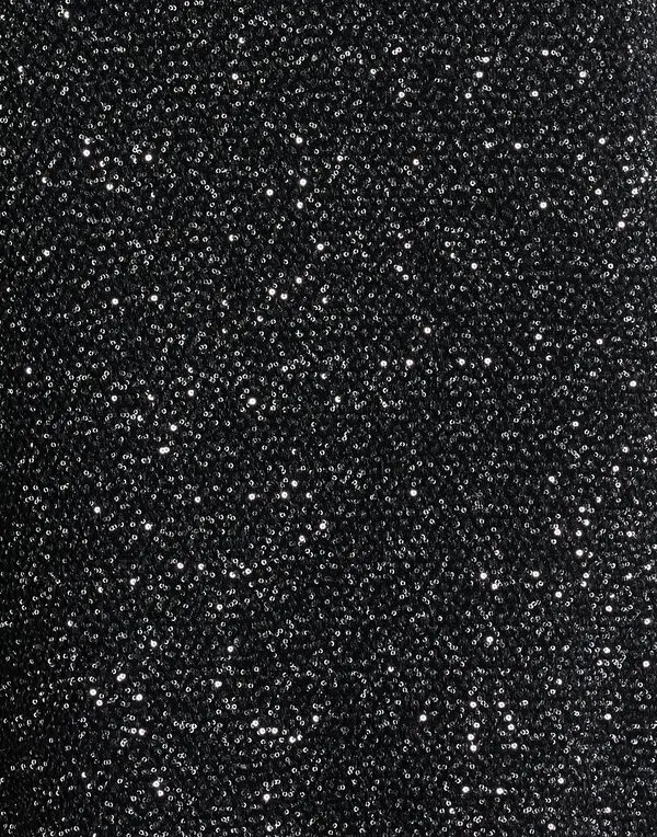 Max Mara Sequin Embellished Mock Neck Sleeveless Maxi Dress