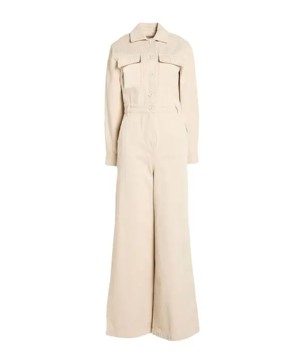 Max Mara Solid Color Long-sleeve Jumpsuit