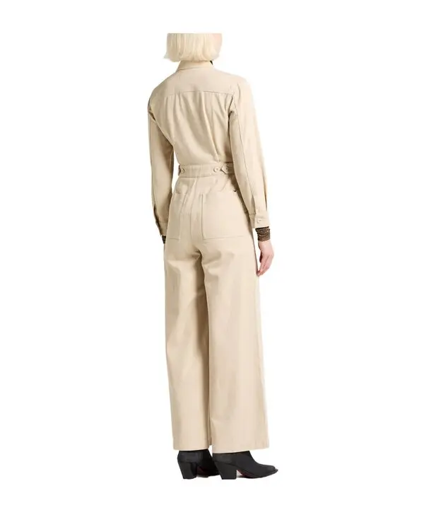 Max Mara Solid Color Long-sleeve Jumpsuit
