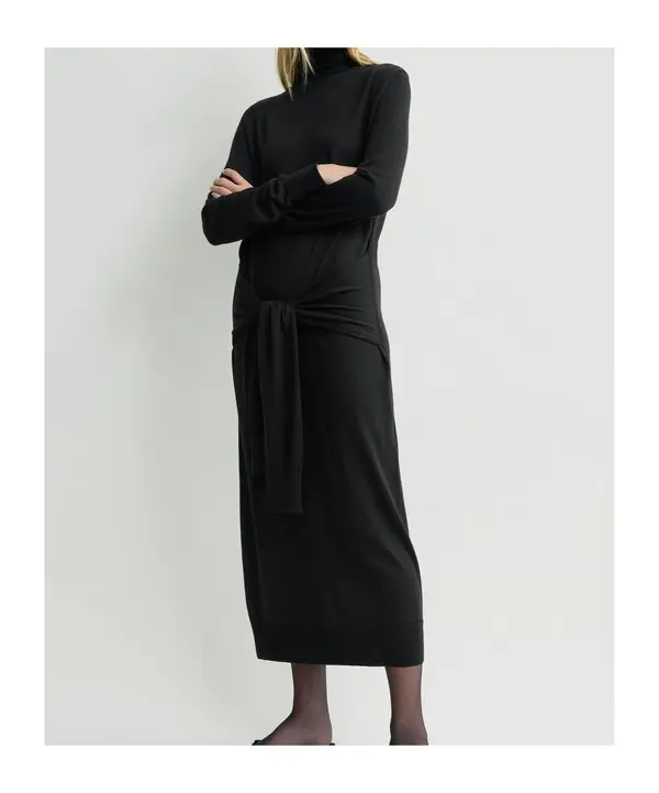 TOTEME Double Sleeve Turtleneck Midi Dress