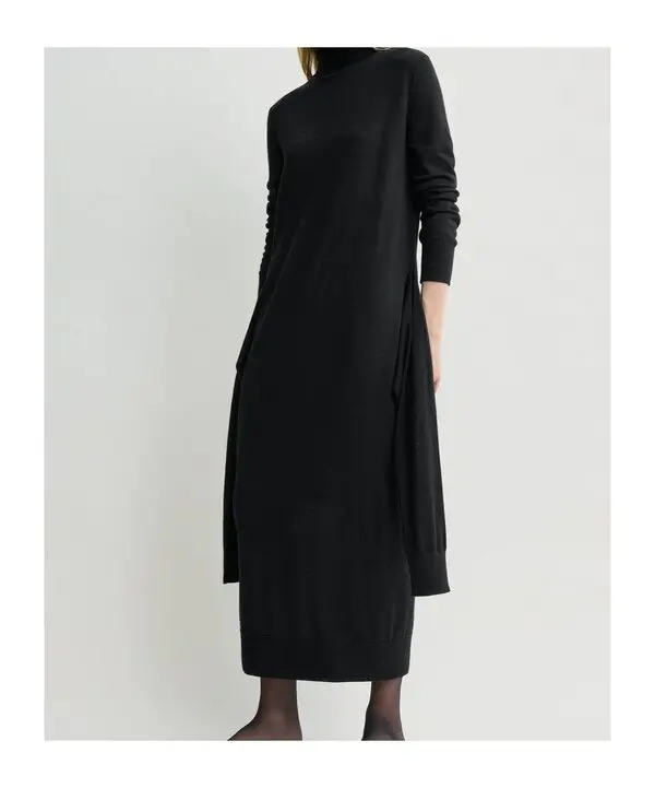 TOTEME Double Sleeve Turtleneck Midi Dress