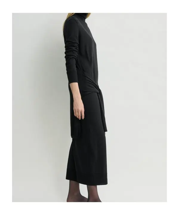 TOTEME Double Sleeve Turtleneck Midi Dress
