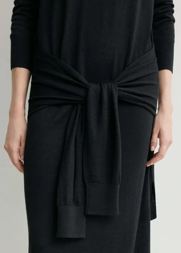 TOTEME Double Sleeve Turtleneck Midi Dress
