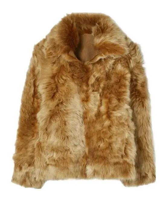 Tory Burch Shearling Jacket With Fur Trim